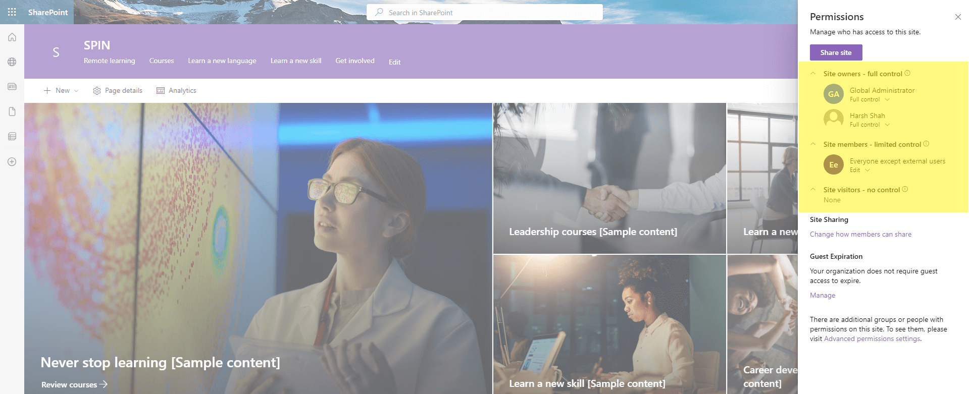 Microsoft Viva Connections: Default Home Experience vs. Home Site